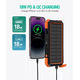BLAVOR 20000mAh Solar Charger Power Bank 18W Fast Charging Portable ...