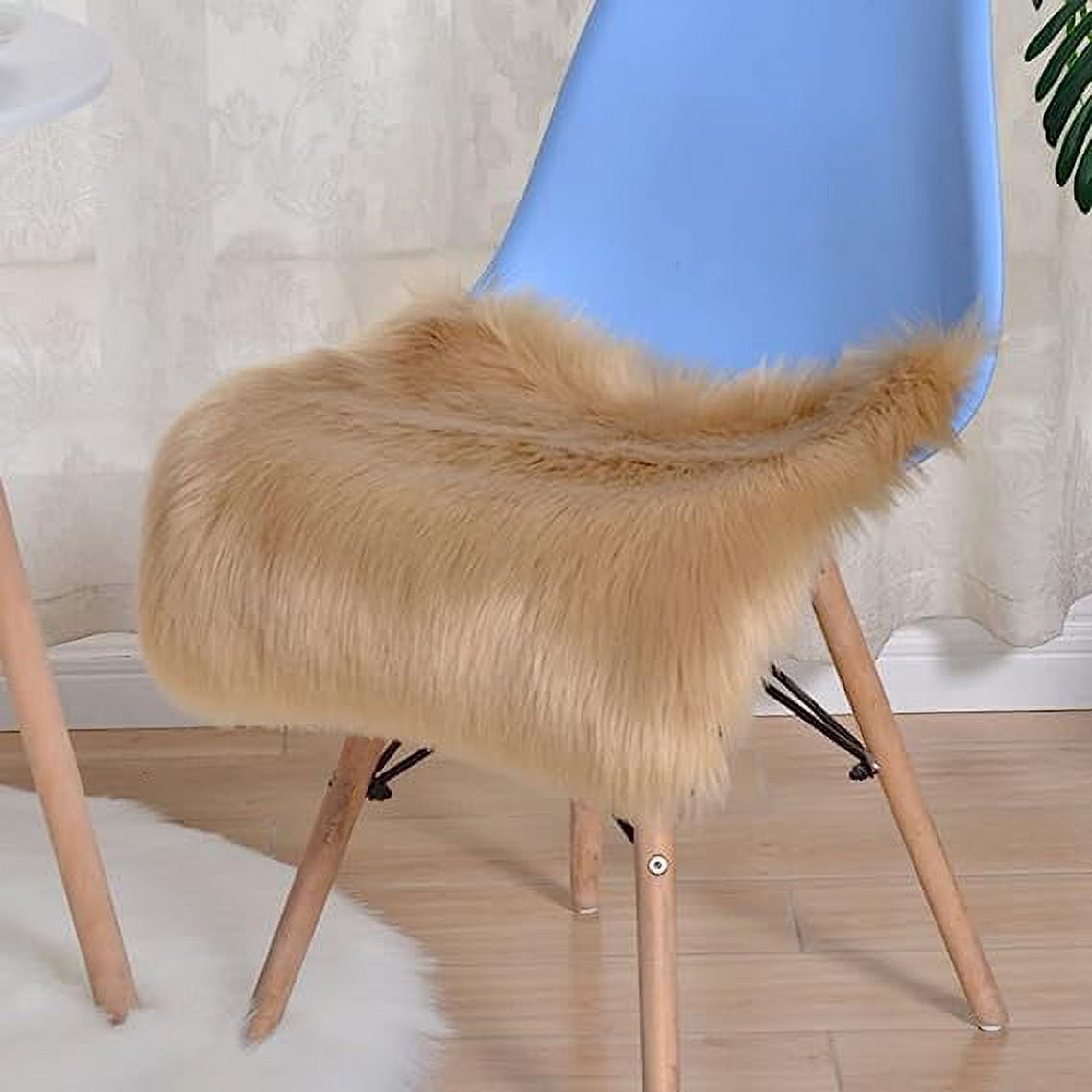 Click here for Zhuge Faux Fur Sheepskin Square Chair Cover Seat C... prices