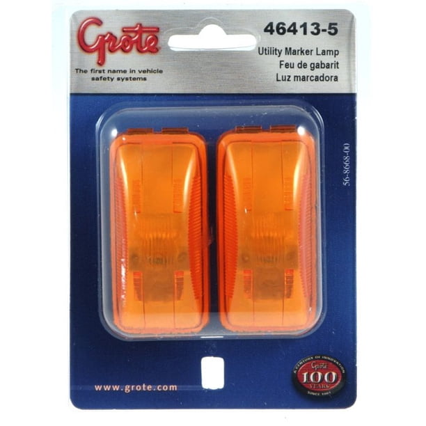 Grote 46413-5 Yellow 3" Clearance Marker Light (Pair Pack) - Walmart.com