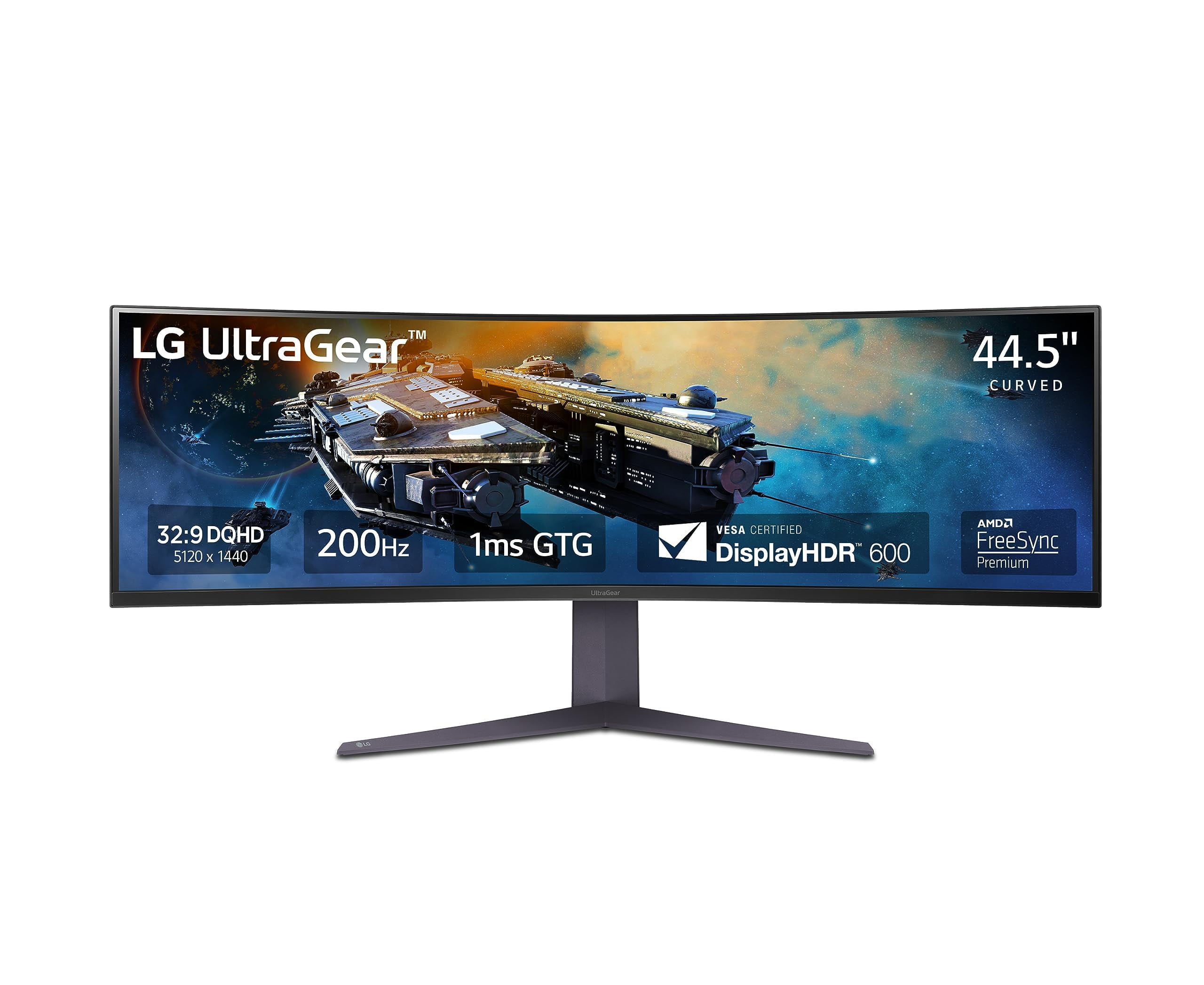 LG 45GR65DC-B Ultragear Curved Gaming Monitor 45-Inch 32:9 QHD 200Hz ...