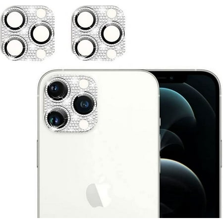 [2 Pack] 2 in 1 Bling Crystal Camera Lens Protector Glitter Diamond ...