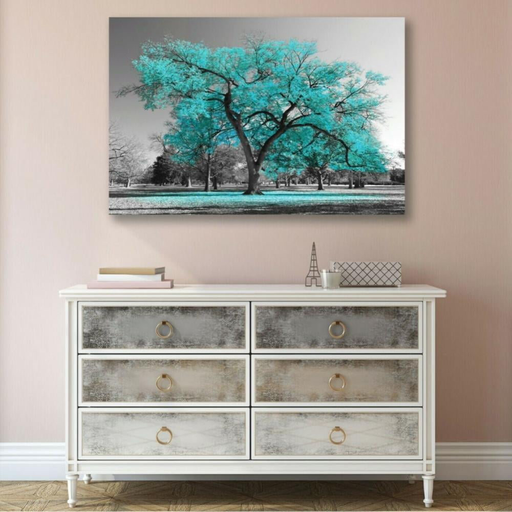 Click here for Bangus Teal Tree Canvas Prints Framed Oil Painting... prices