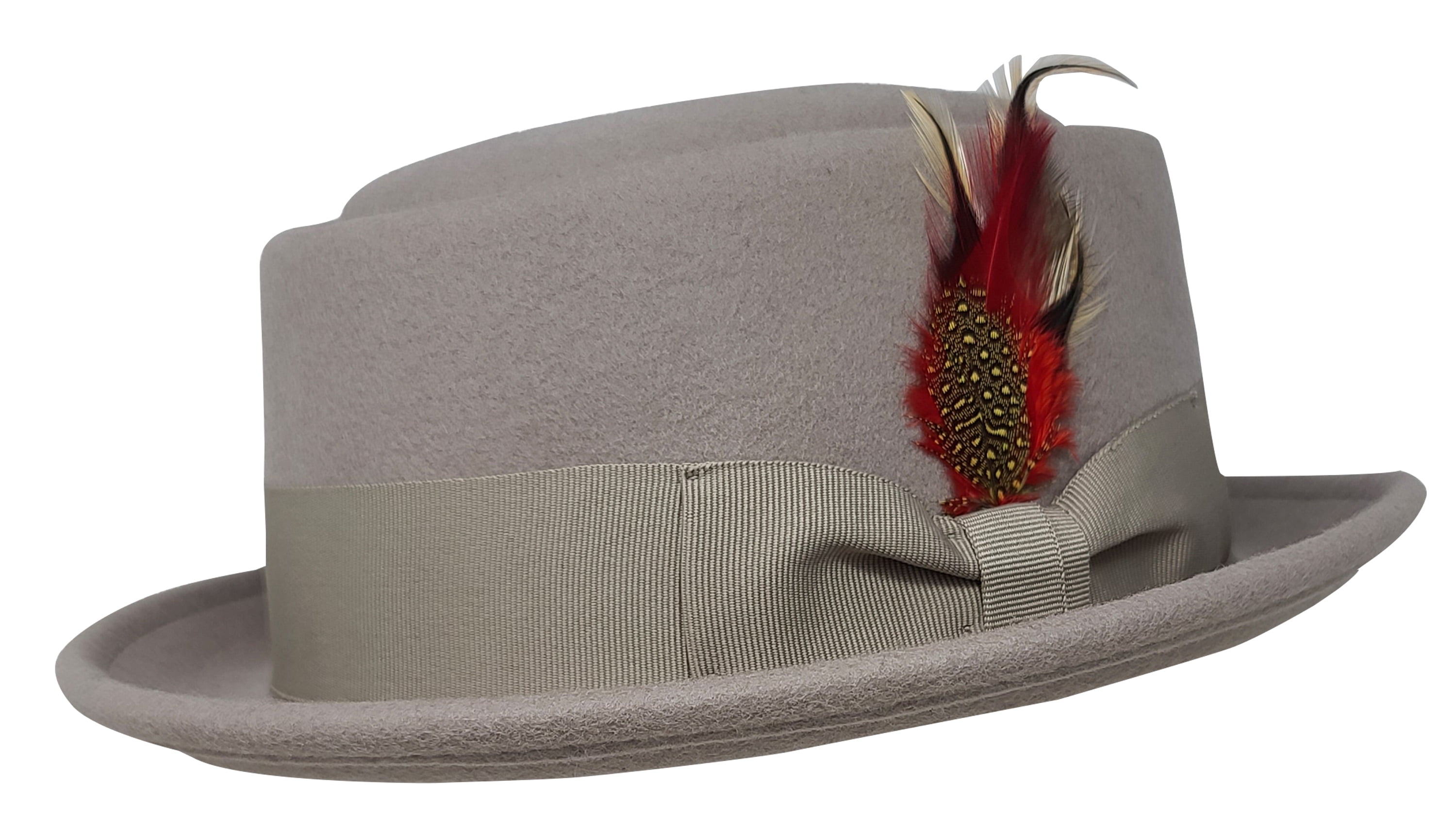 Different Touch Men Women Crushable Wool Felt Pork Pie Fedora Hats with ...