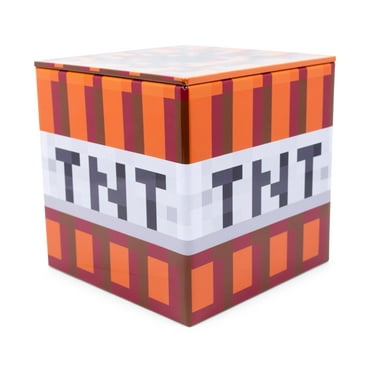 Minecraft Crafting Table 4-Inch Tin Storage Box Cube Organizer with Lid ...