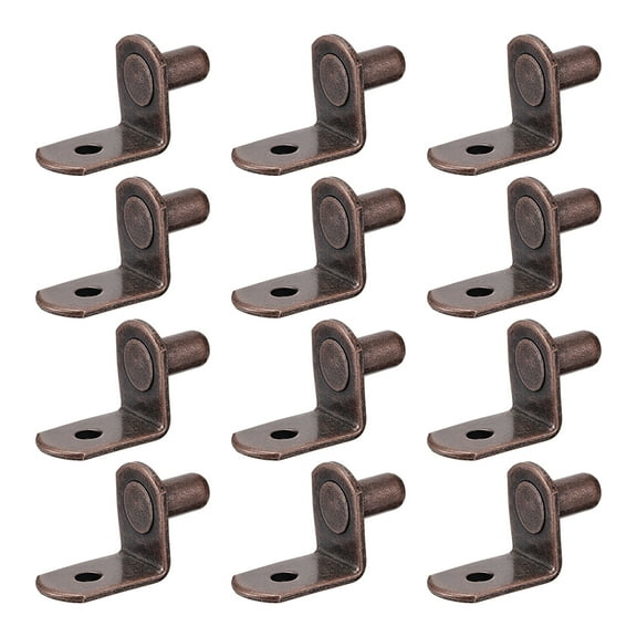 Uxcell Metal Shelf Support Pegs, L Shaped Bracket with Hole, Silver ...