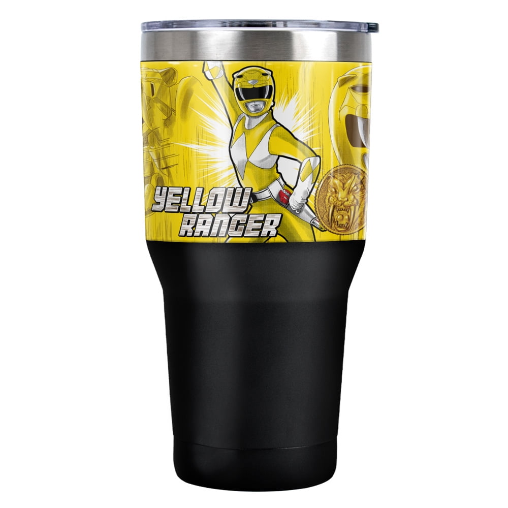 Power Rangers Yellow Ranger Stainless Steel Tumbler 30 oz Coffee Travel ...