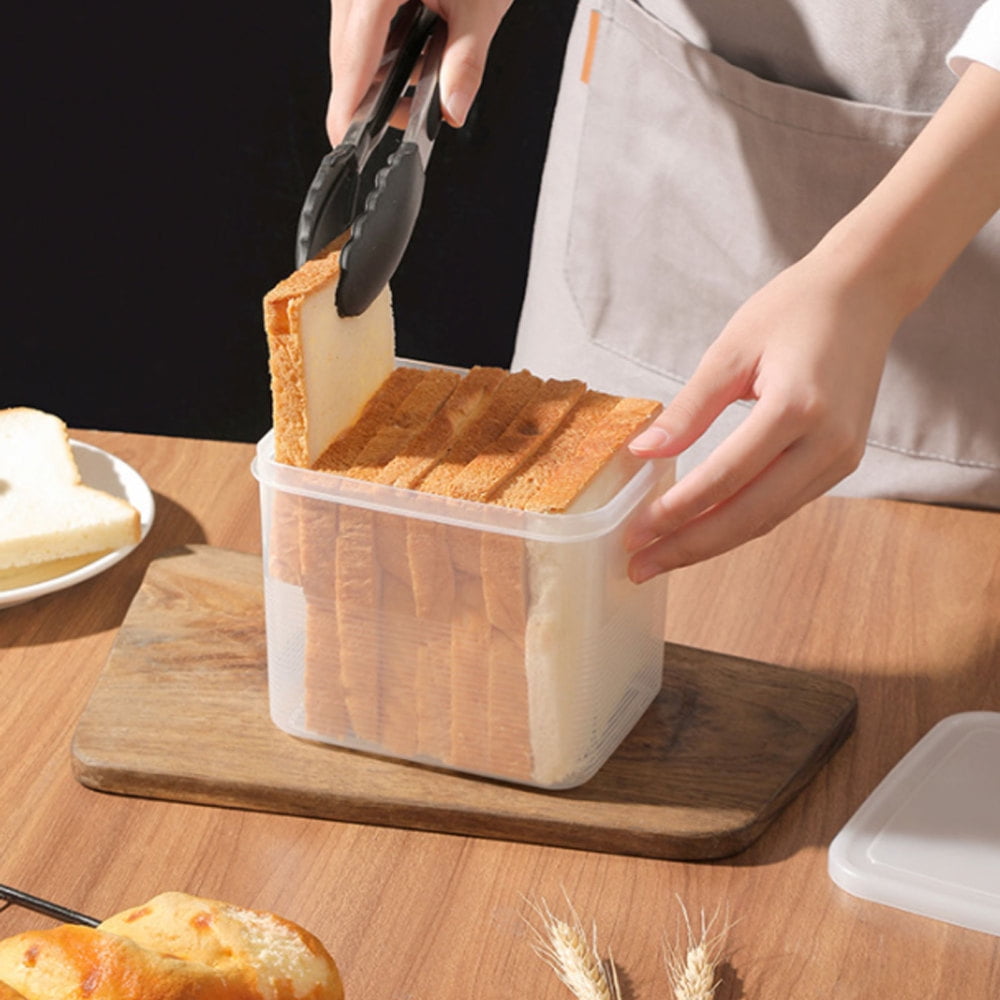 Clear Bread Toasr Storage Box Large Capacity Food Container For Food ...