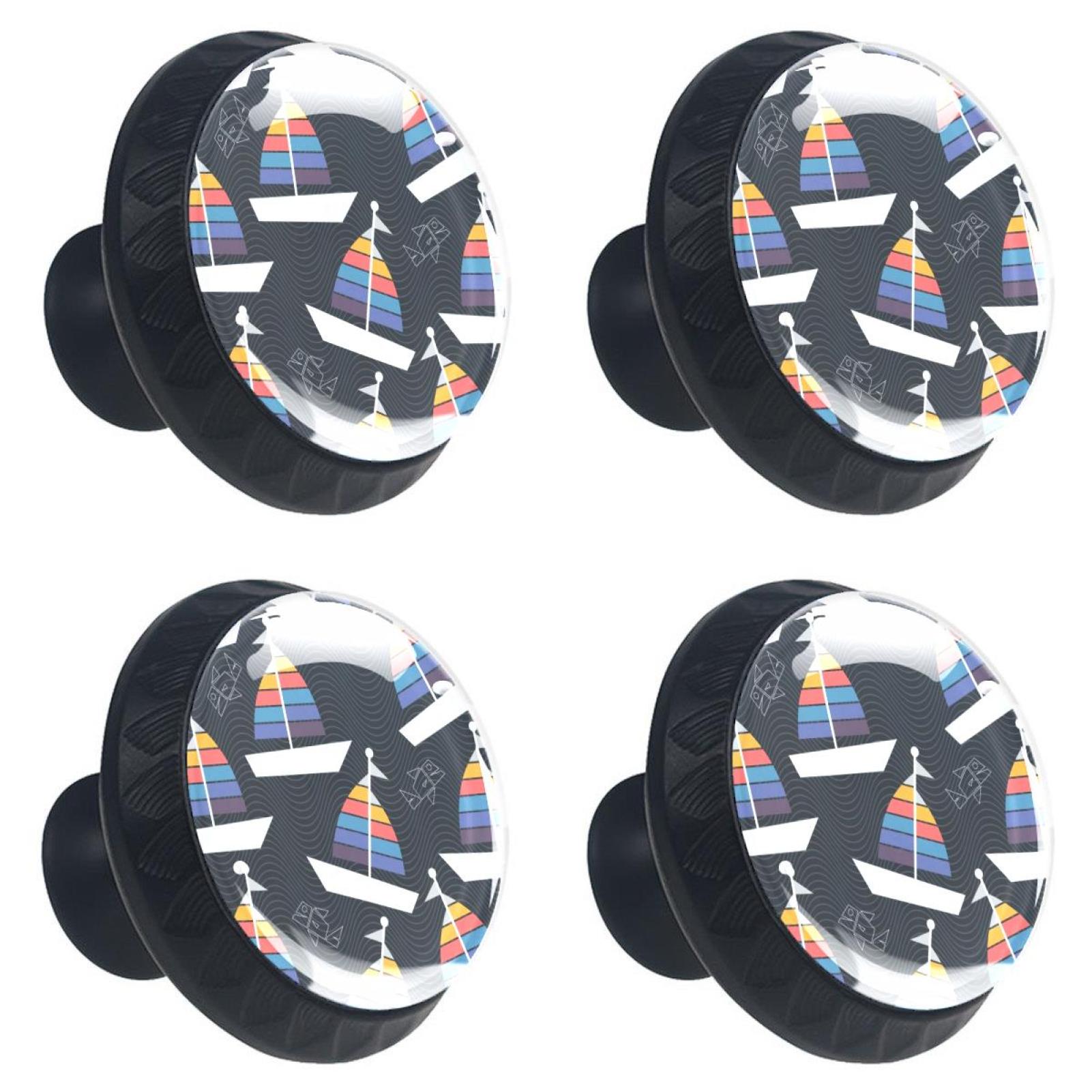 4 Pcs Rainbow Sailing Knobs for Kitchen Cabinet Cupboard Dresser ...