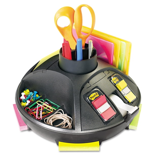 3M Rotary Self-Stick Notes Dispenser, Plastic, Rotary, 10" diameter x ...