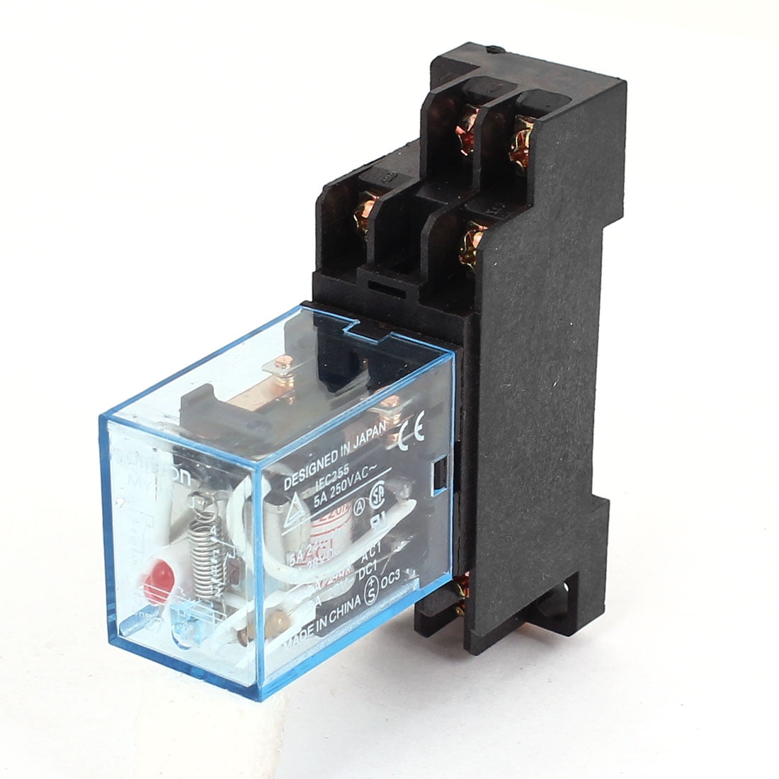 AC220V/240V Coil 8-Pin DPDT DIN Rail Electromagnetic Power Relay w ... AC220V/240V Coil 8-Pin DPDT DIN Rail Electromagnetic Power Relay w ...