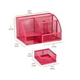 EXERZ Wire Mesh Desk Organizer - Pink - Walmart.com