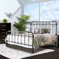 LHYY Transitional Style Antique Black 1pc Full Size Bed Hand-brushed ...