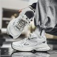 Men'S Breathable Mesh Casual Sneakers - Trendy Low-Top Lace-Up Sports ...