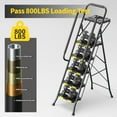4 Step Ladder, Sturdy Steel Step Stool with Safe-Lock Design, Handrail ...