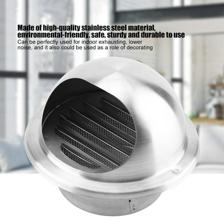 Fdit Round Air Vent 100mm,Stainless Steel Adjustable Wall Ceiling Home ...