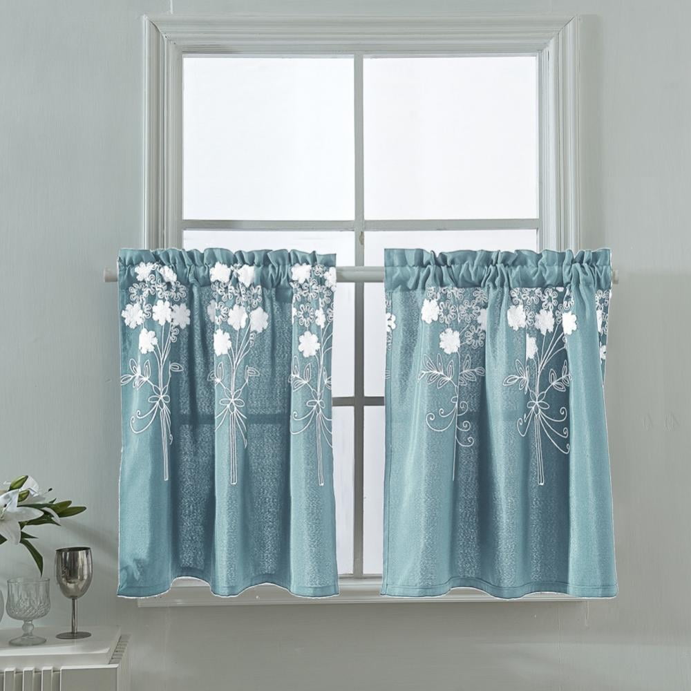 1 Panel Tiers Small Window Treatment Curtain Insulated Blackout Drape ...