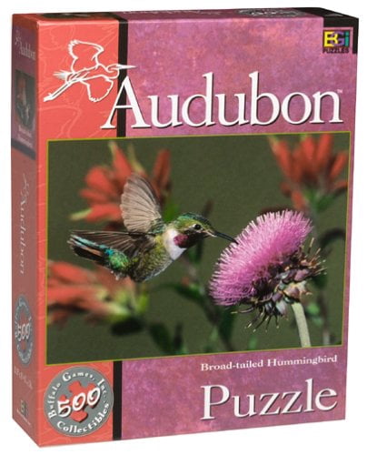 Audubon 500 Piece Collectible Puzzle Broadtailed Hummingbird | Walmart ...