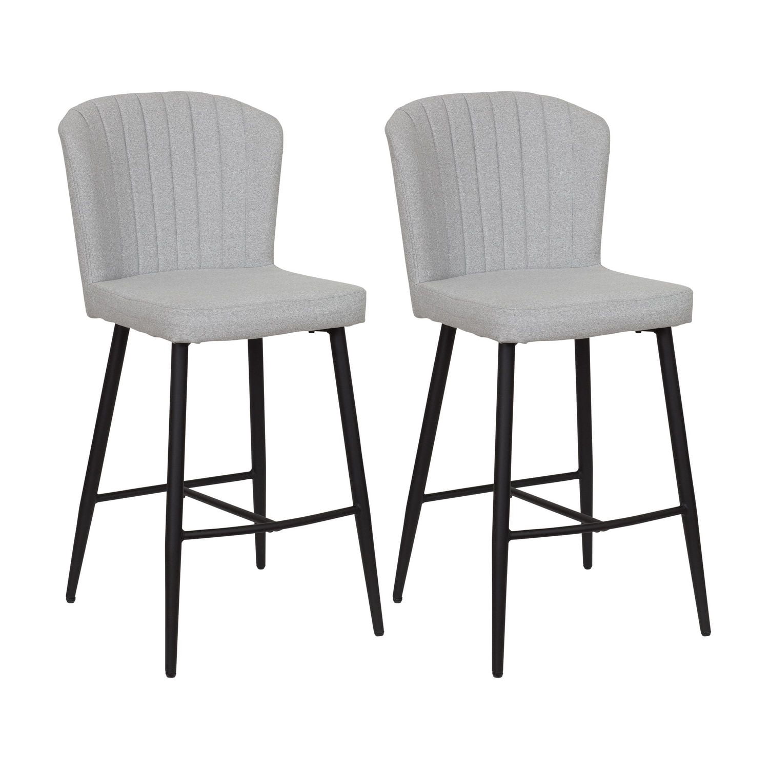 CorLiving Jasper Modern Upholstered Counter Height Bar Stools with ...
