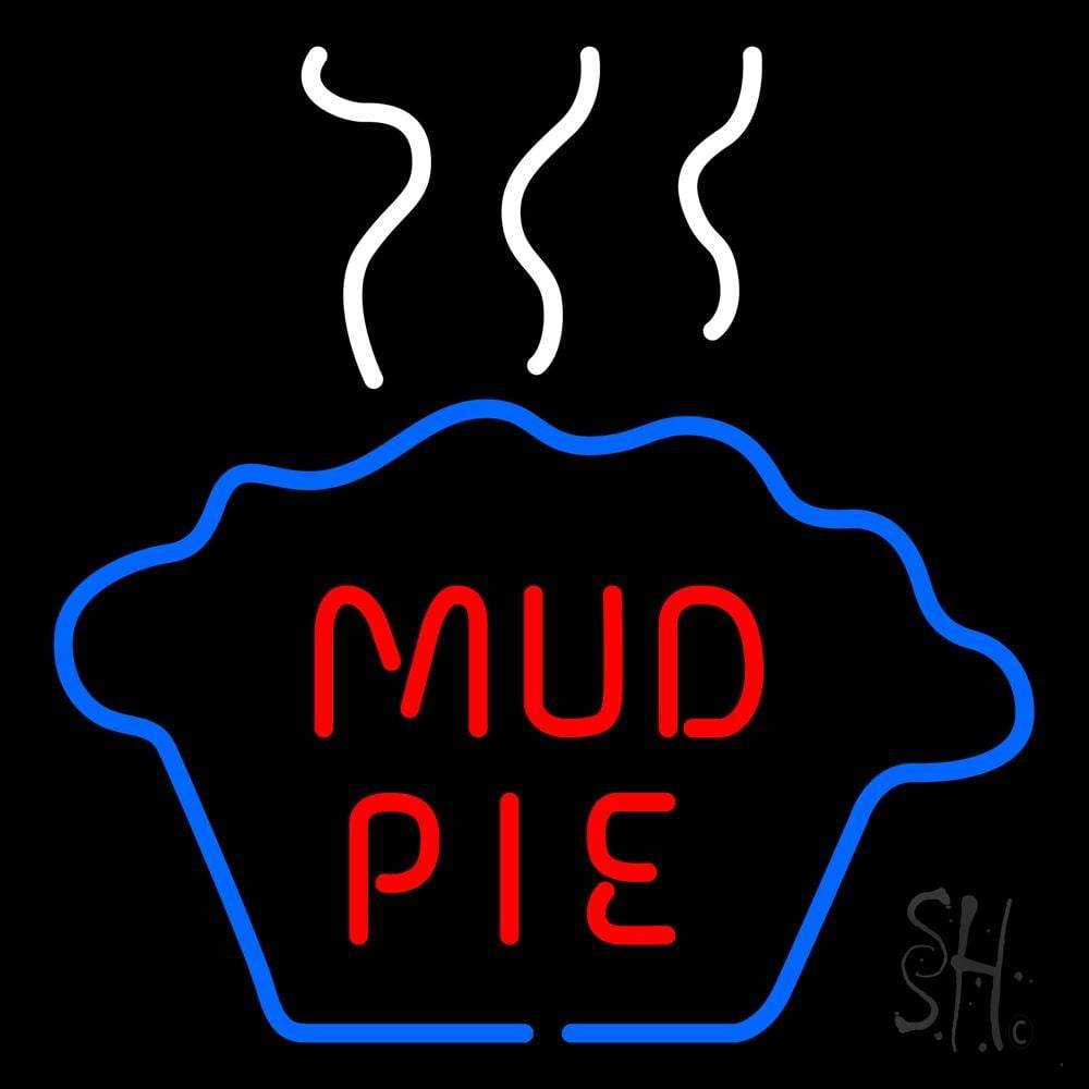Mud Pie LED Neon Sign 24 x 24 - inches, Black Square Cut Acrylic ...