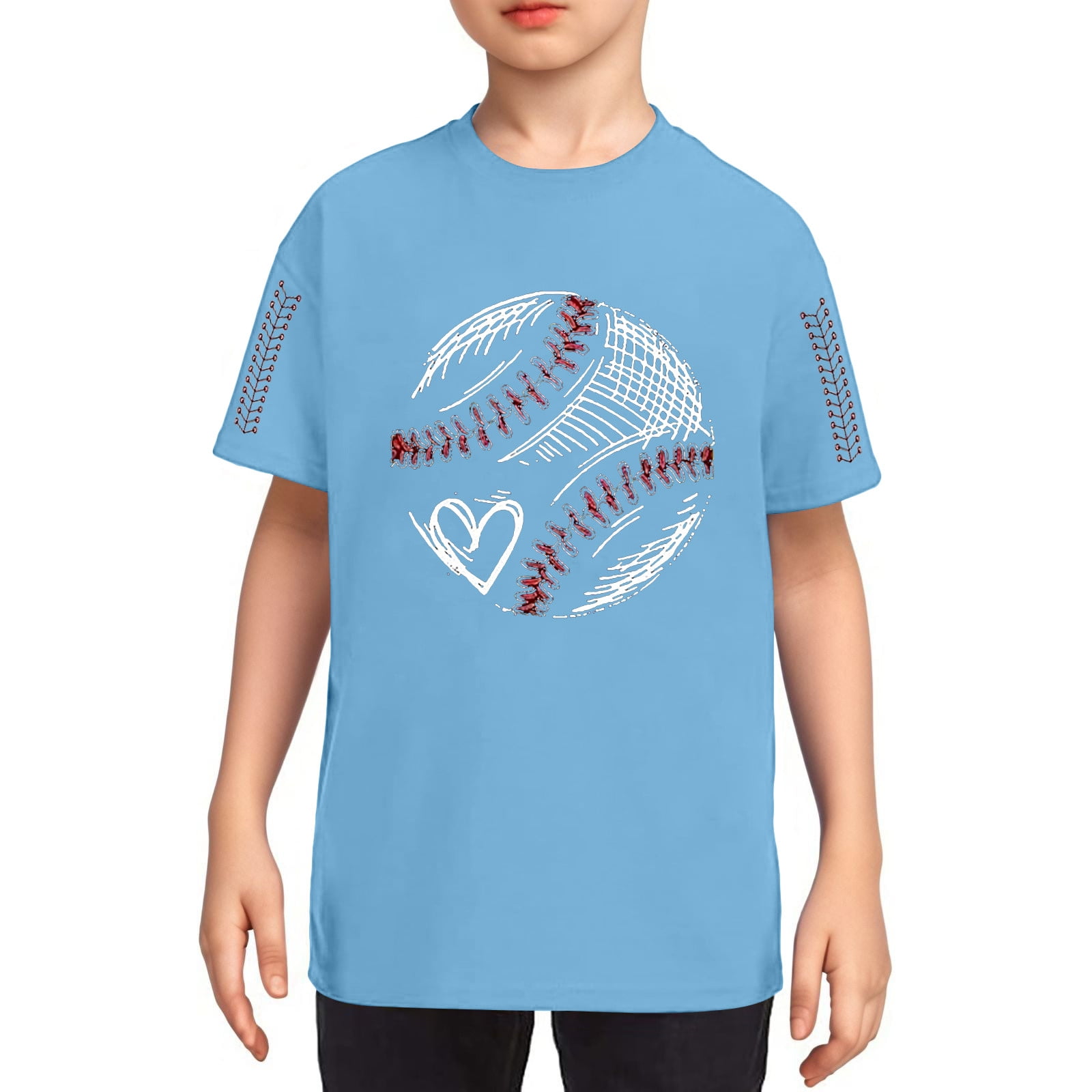 Click here for Hhsfeifuuu Kids Boys Baseball Graphic Tee Summer S... prices