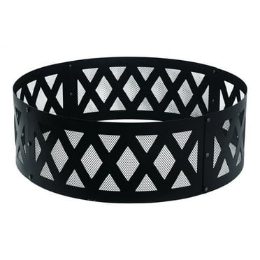 Free Shipping! 30in. Galvanized Round Fire Ring - Walmart.com