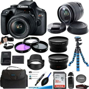 Canon EOS 4000D / Rebel T100 Beginner's DSLR Camera Kit with 18MP, EF-S ...