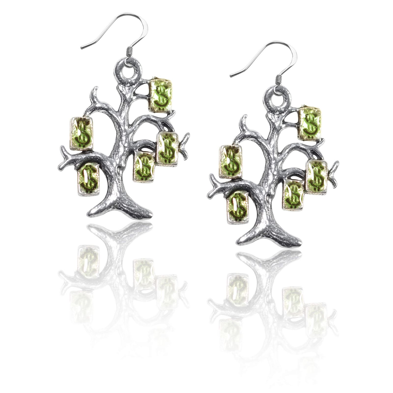 Money Tree Charm Earrings in Silver - Walmart.com