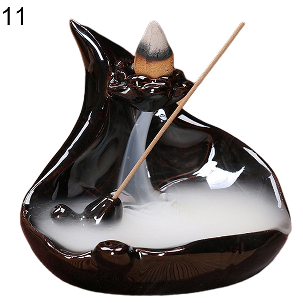 Yesbay Censer Ceramic Waterfall Backflow Incense Burners Holder Censer ...