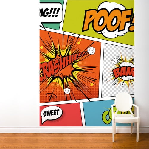ADZif Fresk Pop Comic Wall Mural - Walmart.com