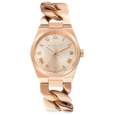 Michael Kors Women's Parker Chronograph Rose Gold-Tone Stainless Steel ...