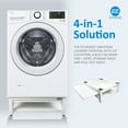 EZ Laundry Pedestal Steel 24" x 10" Base with Pull-Out Tray for Front ...