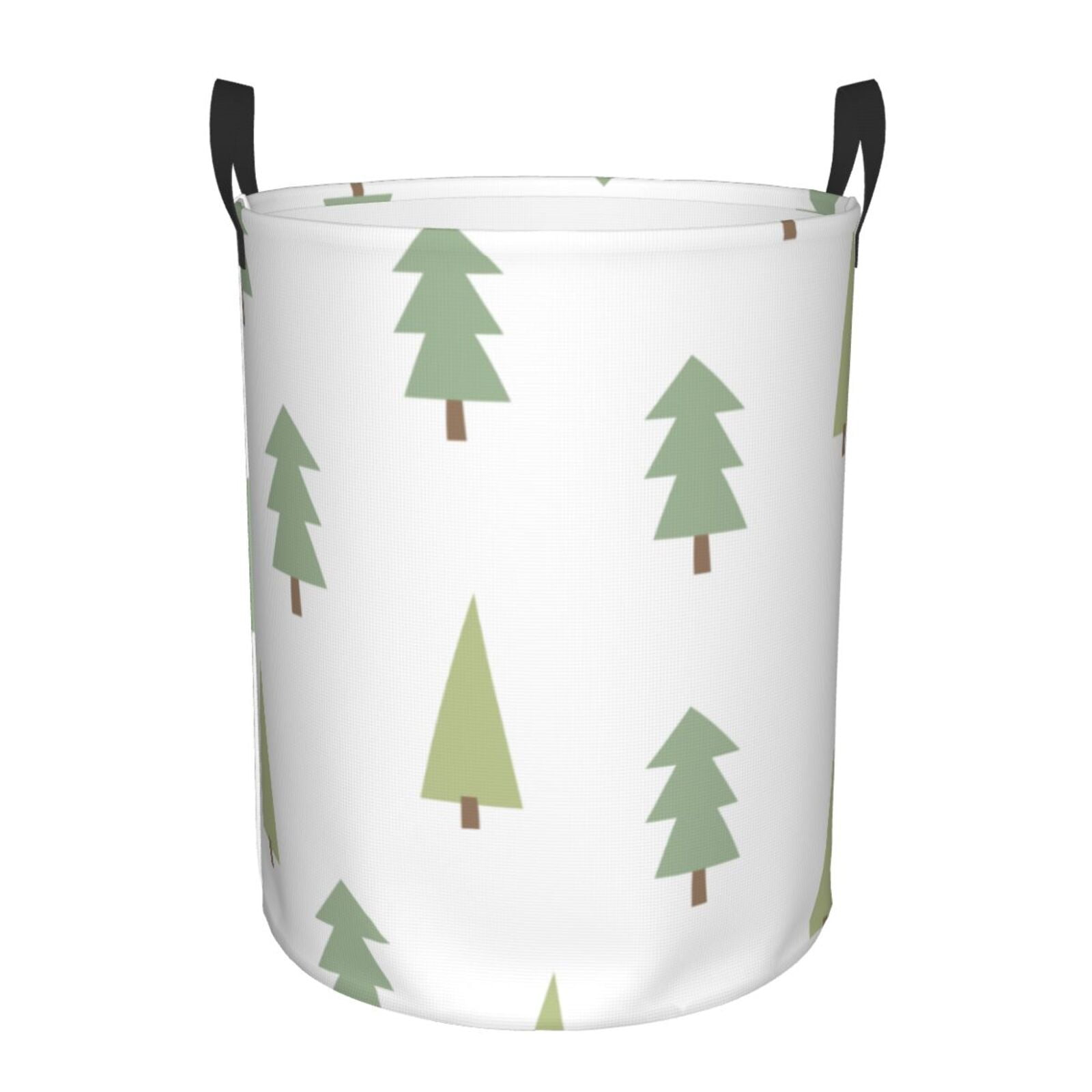 XMXT Collapsible Laundry Basket, Cartoon Pine Trees Seamless Print ...