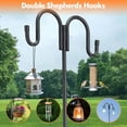 DEROFIT Double Shepherd Hooks 78 In Heavy Duty Bird Feeder Pole ...