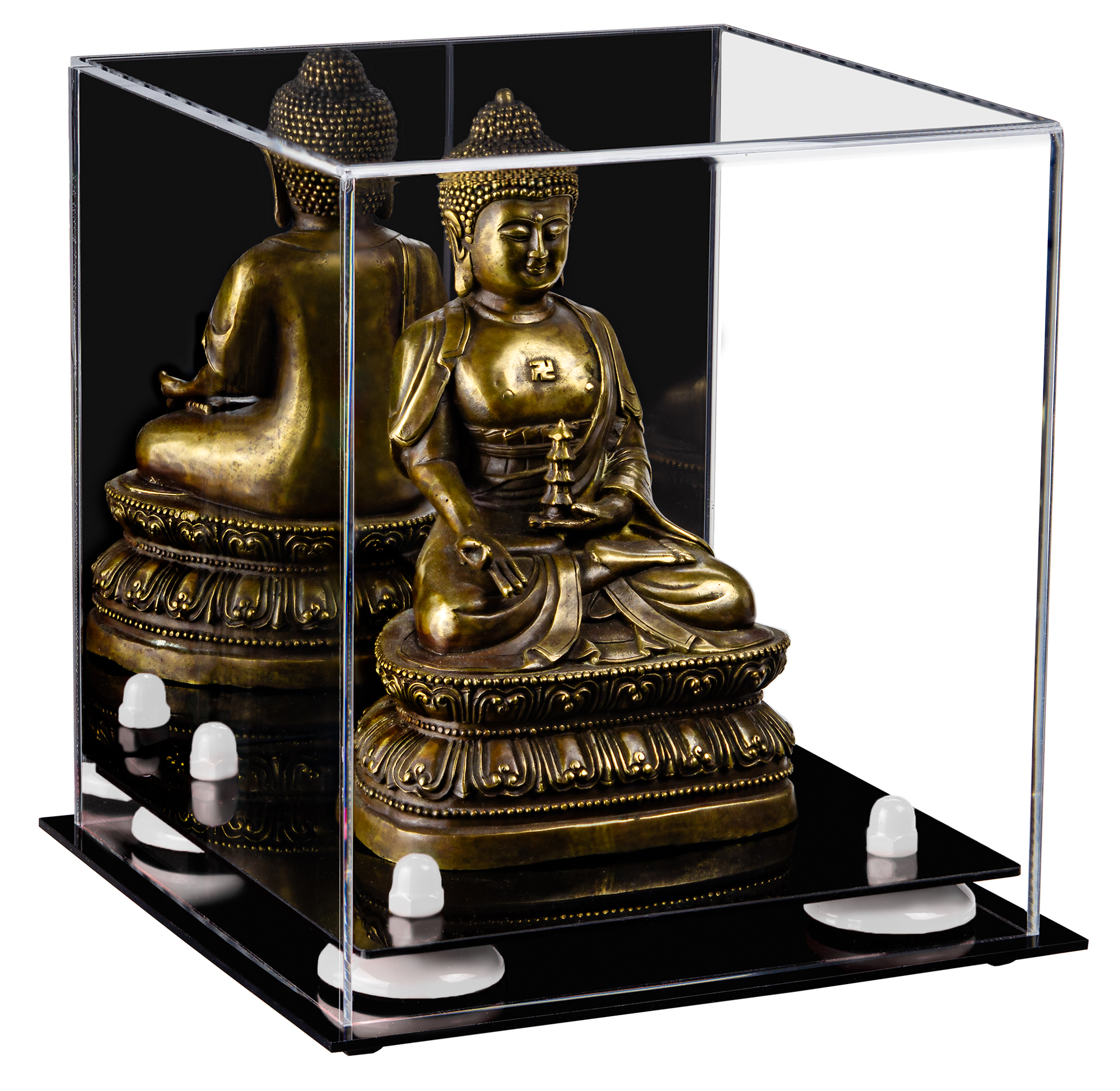 Versatile Acrylic Display Case - Small Rectangle Box with Mirror and ...