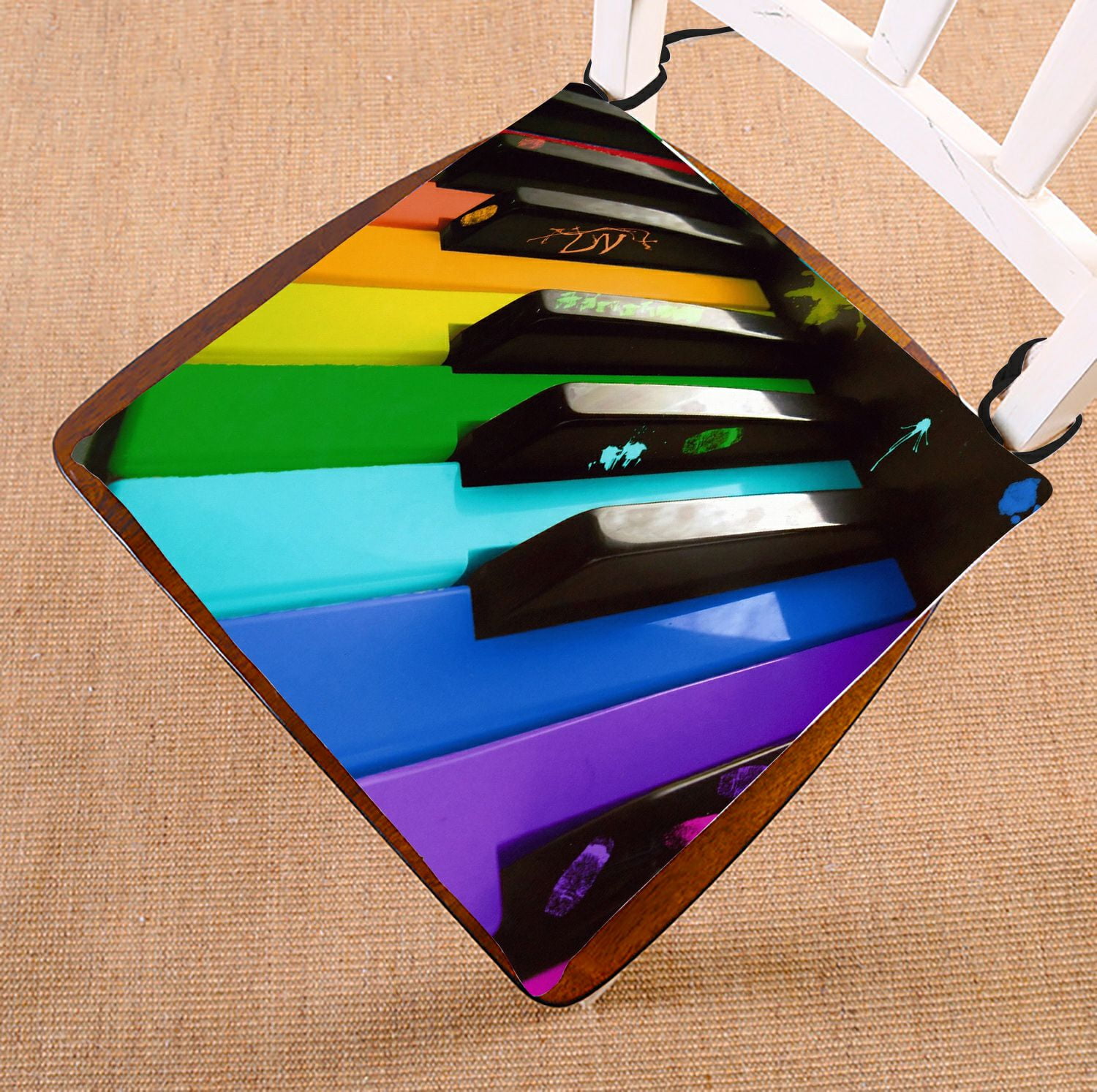 ZKGK Piano Keys Seat Pad Seat Cushion Chair Cushion Floor Cushion Two ...