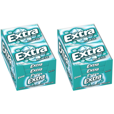 10 Pack | Extra Polar Ice Sugar-Free Gum 15 Stick Packs - Walmart.com