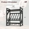 Gymax Wall Mounted Rustic Wine Rack 10 Bottles Wine Display Holder W ...