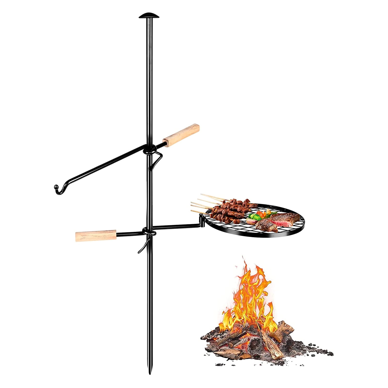 Campfire Grill Swivel 2 in1 Fire Pit Grill, w/ Grill Grates for ...