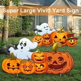 2Pack Large Halloween Ghost Pumpkin Decorations Outdoor Yard Signs Prop ...