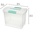 Sterilite Large Nesting ShowOffs Clear File Box w/ Handle, (6 Pack ...