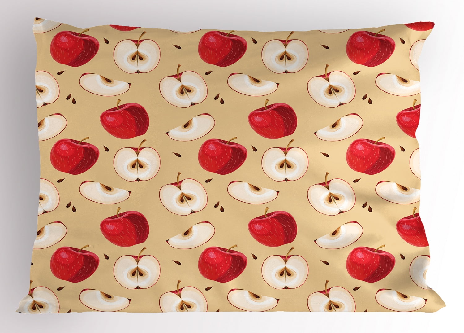 Apple Pillow Sham Fresh Apple Slices with Seeded Backdrop Pie ...