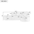 Christopher Knight Home Modern Curved Sectional Sofa with 4 Plush ...