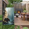 Bear Fishing House Flags For Outdoor, Forest Stream Animals Small ...