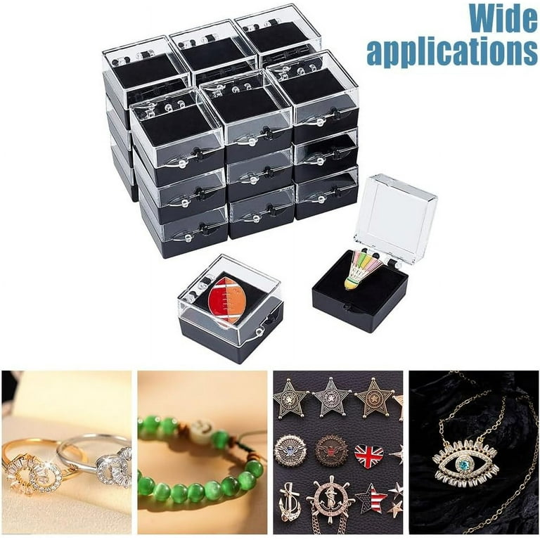 Diamond Pins OLYCRAFT 20Pcs Clear Plastic Gift Box For Pin 2x1.7x0.9 ...
