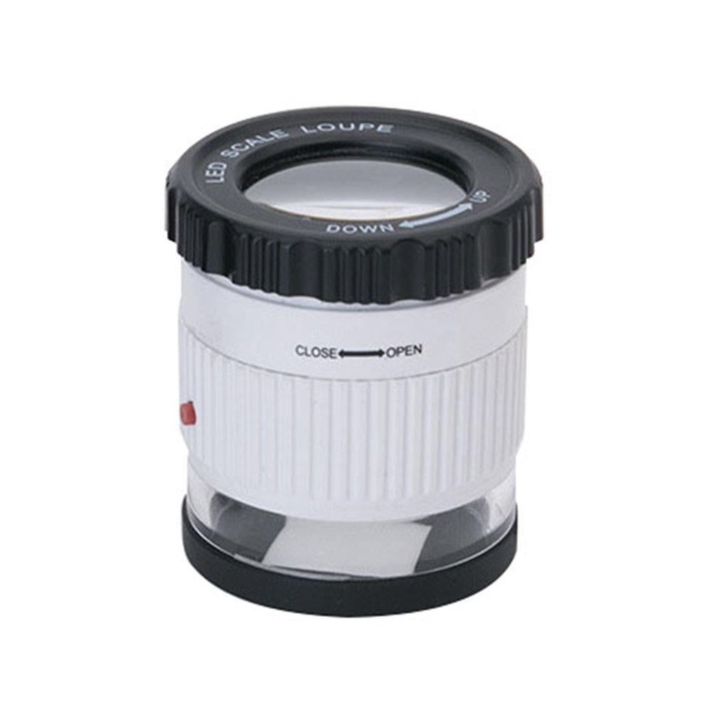 Likrtyny Lupa Cilíndrica Mano 30X + Lupas LED UV para (blanco ...