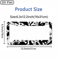 1pc Metal License Plate Frame Featuring Bird and Cat Silhouettes ...