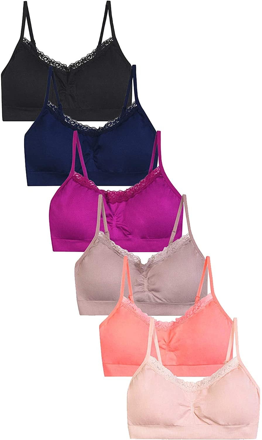 Iheyi 6 Pieces Free Size Women Removable Padding Seamless Sports Bra ...