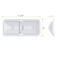 RV LED Ceiling Double Dome Light Fixture with ON/Off Switch Interior ...