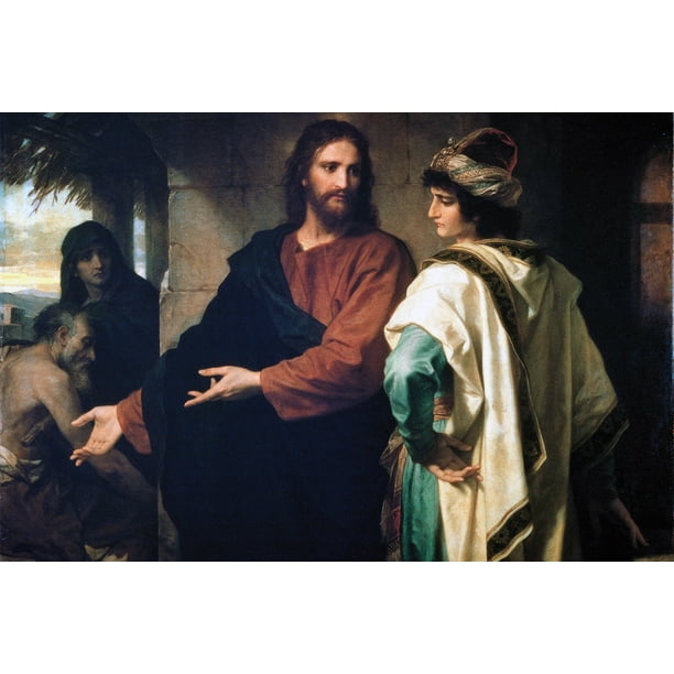 24x36 gallery poster, Jesus Christ and the Rich Young Ruler - Walmart.com