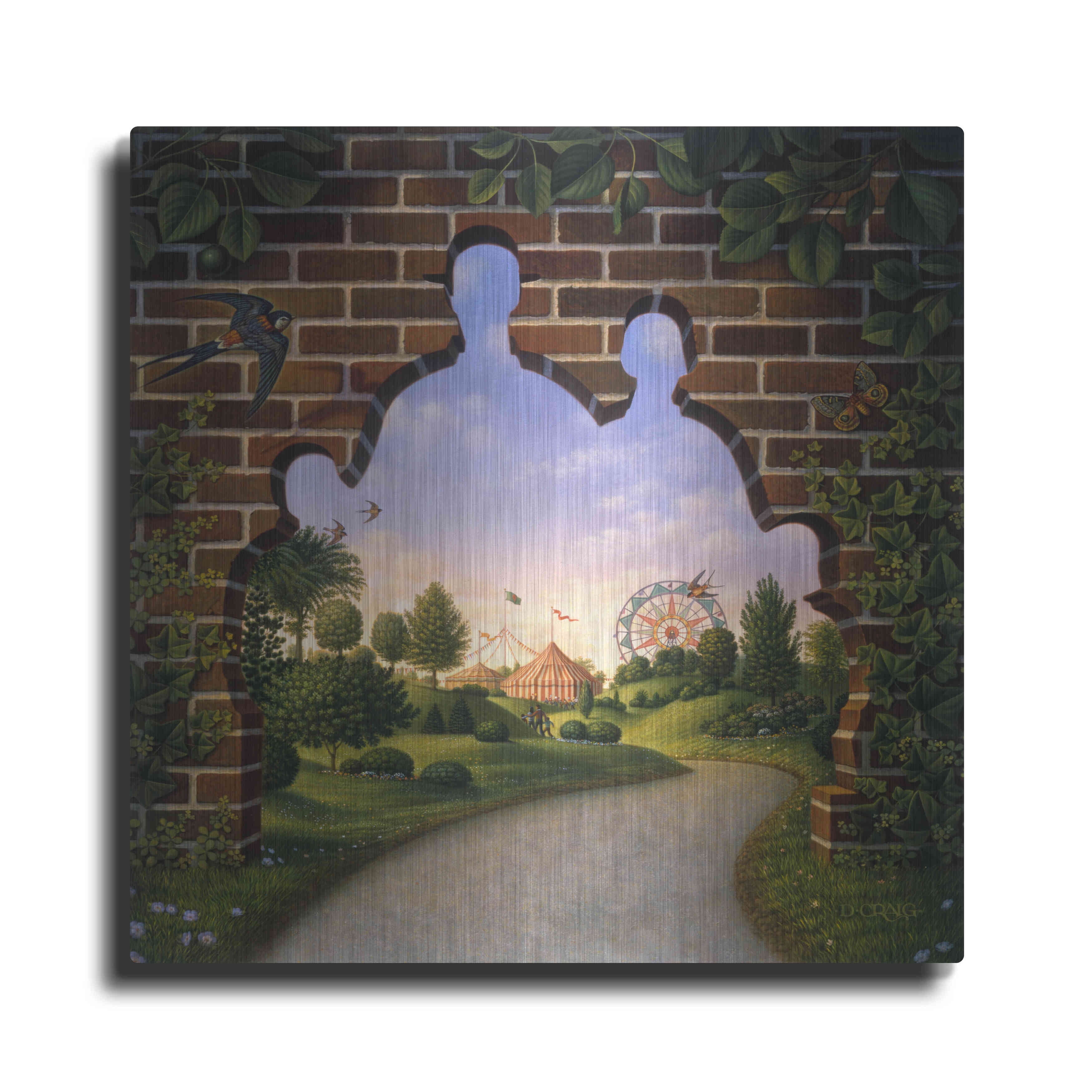 Luxe Metal Art '54' by Dan Craig, Metal Wall Art, 12"x12" - Walmart.com